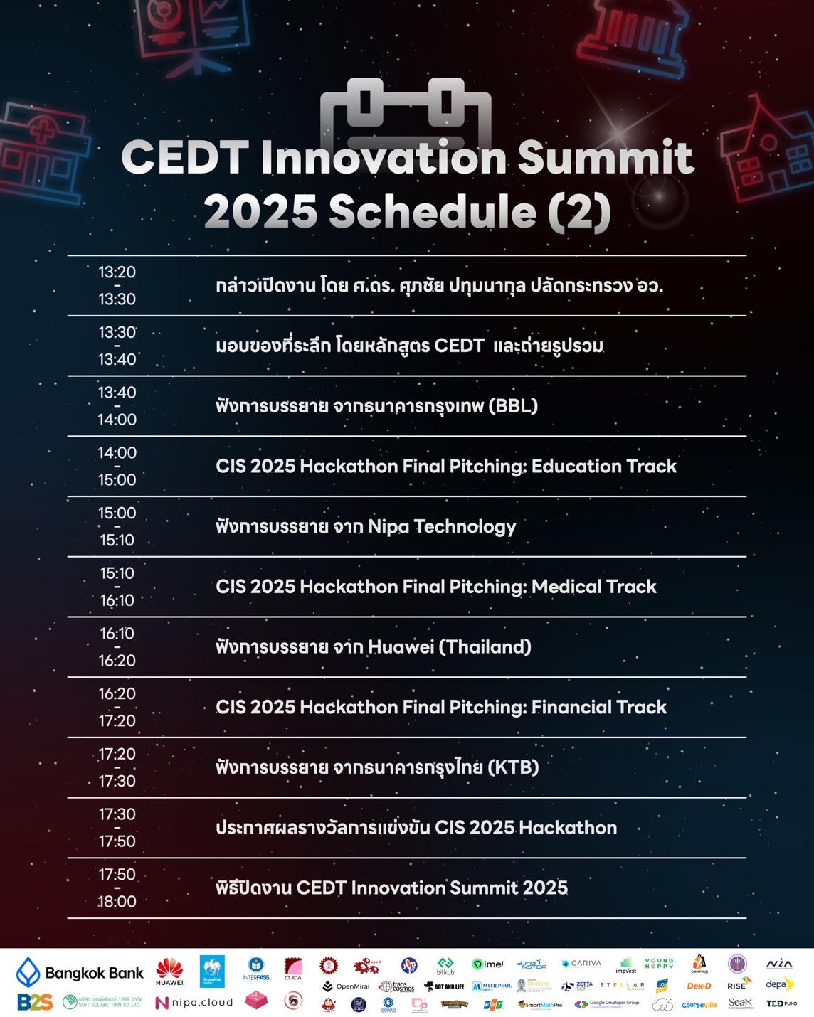 ?มาแล้วๆ กำหนดการของงาน CEDT INNOVATION SUMMIT 2025 ? « ภาควิชาวิศวกรรม ...